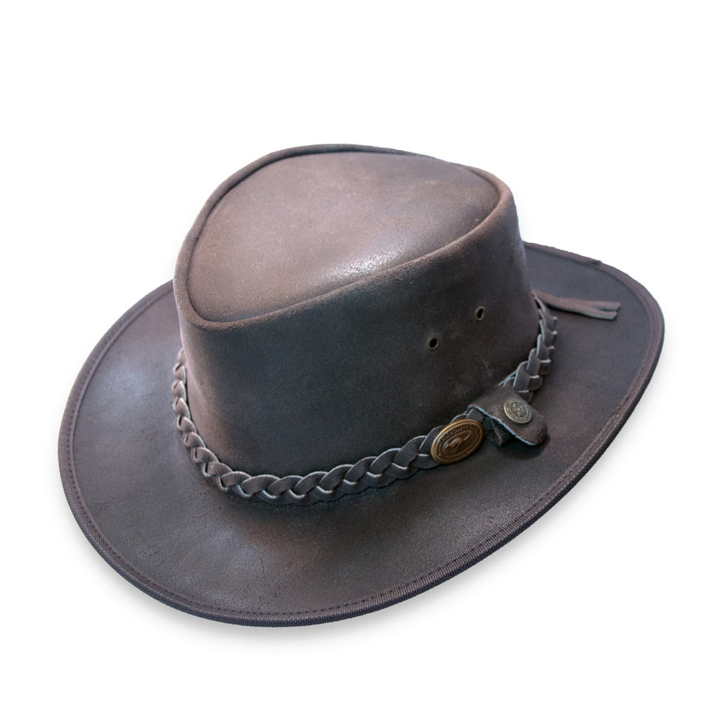 Leather, with Comfort Band & Chin Strap – Hats by PJ Powell